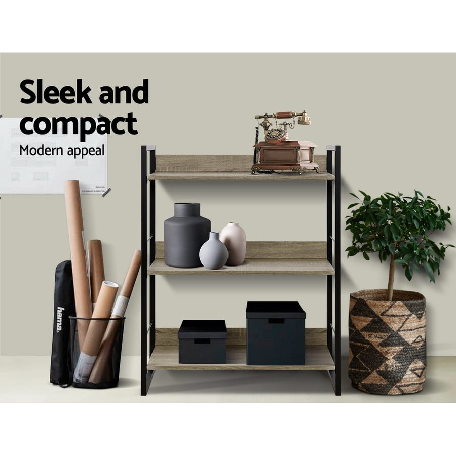 NOE 3-Tier Bookshelf Black Oak