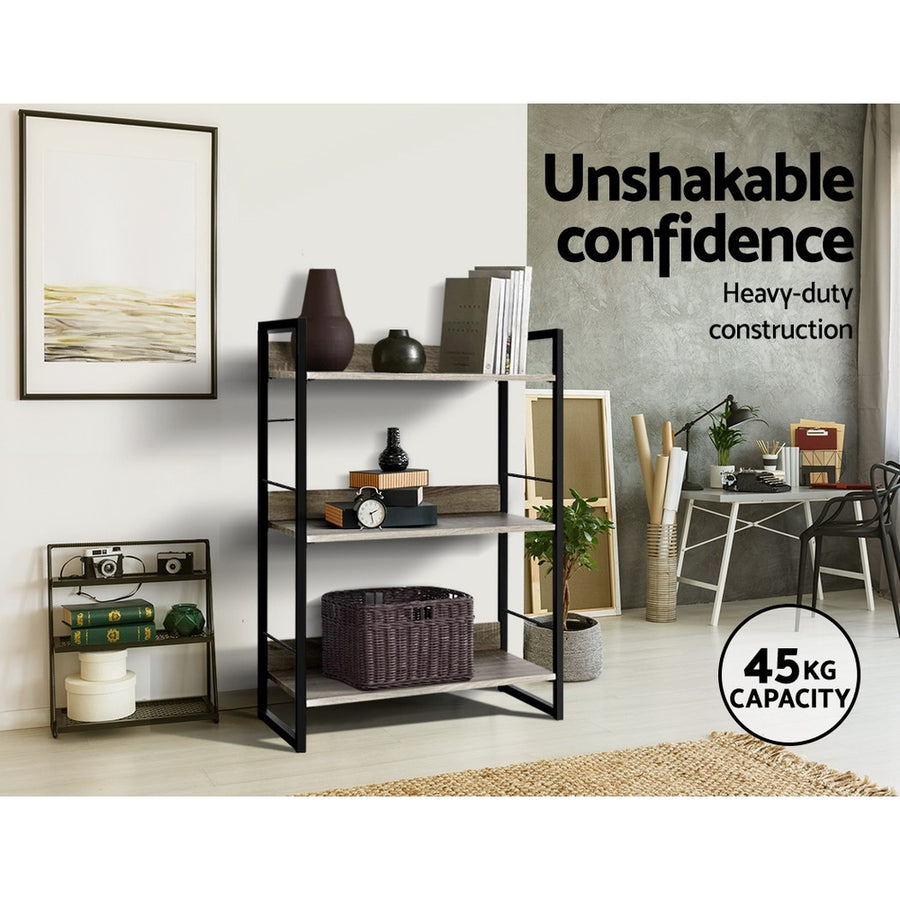NOE 3-Tier Bookshelf Black Oak