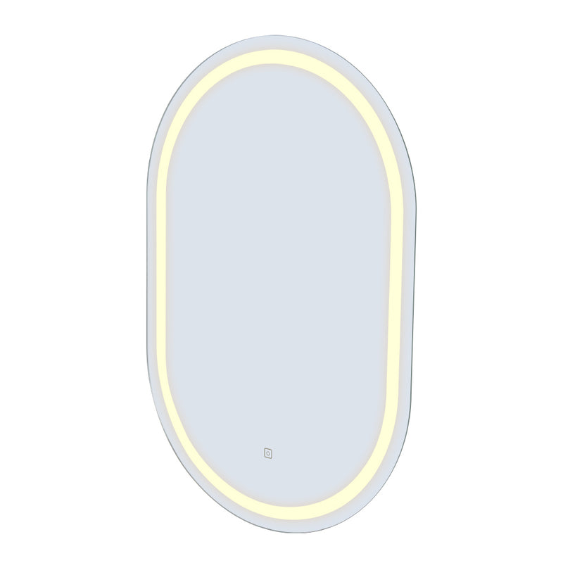 Embellir Oval LED Wall Mirror 50x75cm Bathroom Vanity Anti-Fog Touch C