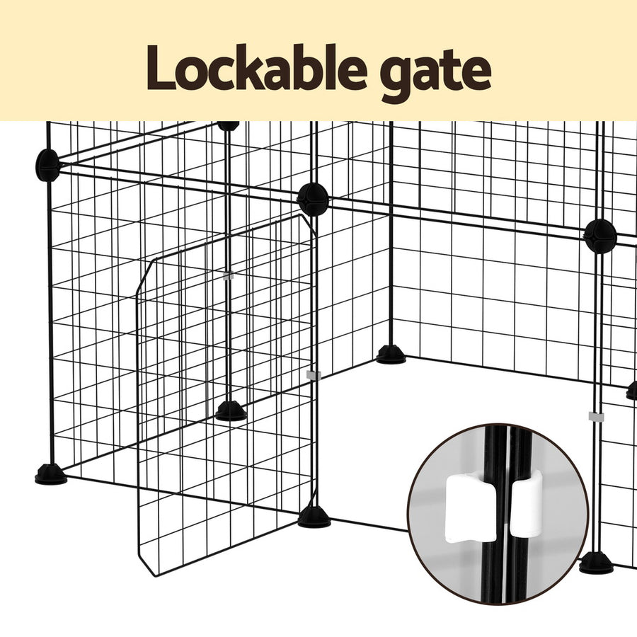 20-Panel Foldable Steel Pet Playpen with Lock System by i.Pet