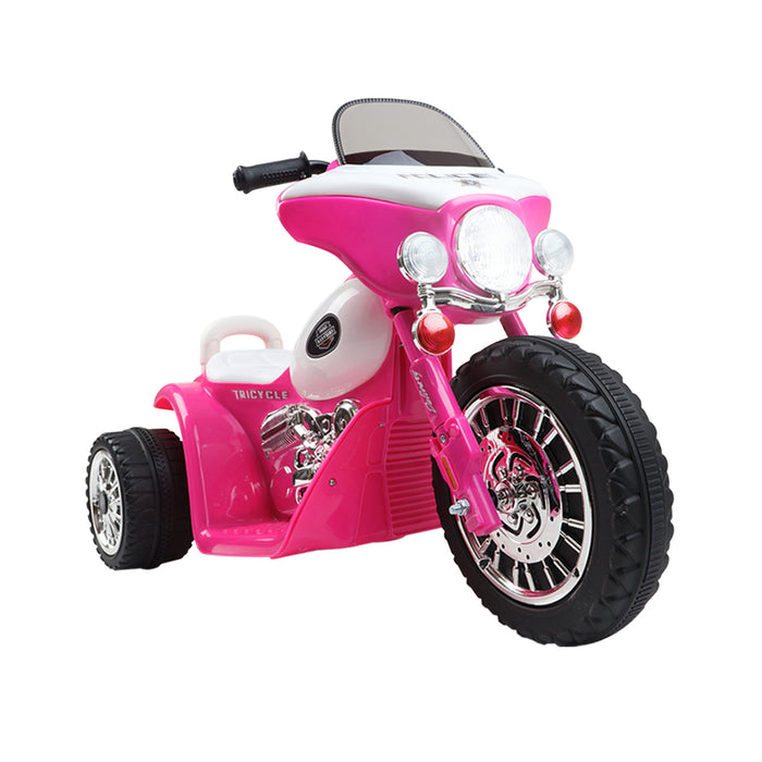 Rigo Kids 6V Electric Ride-On Police Motorcycle Pink