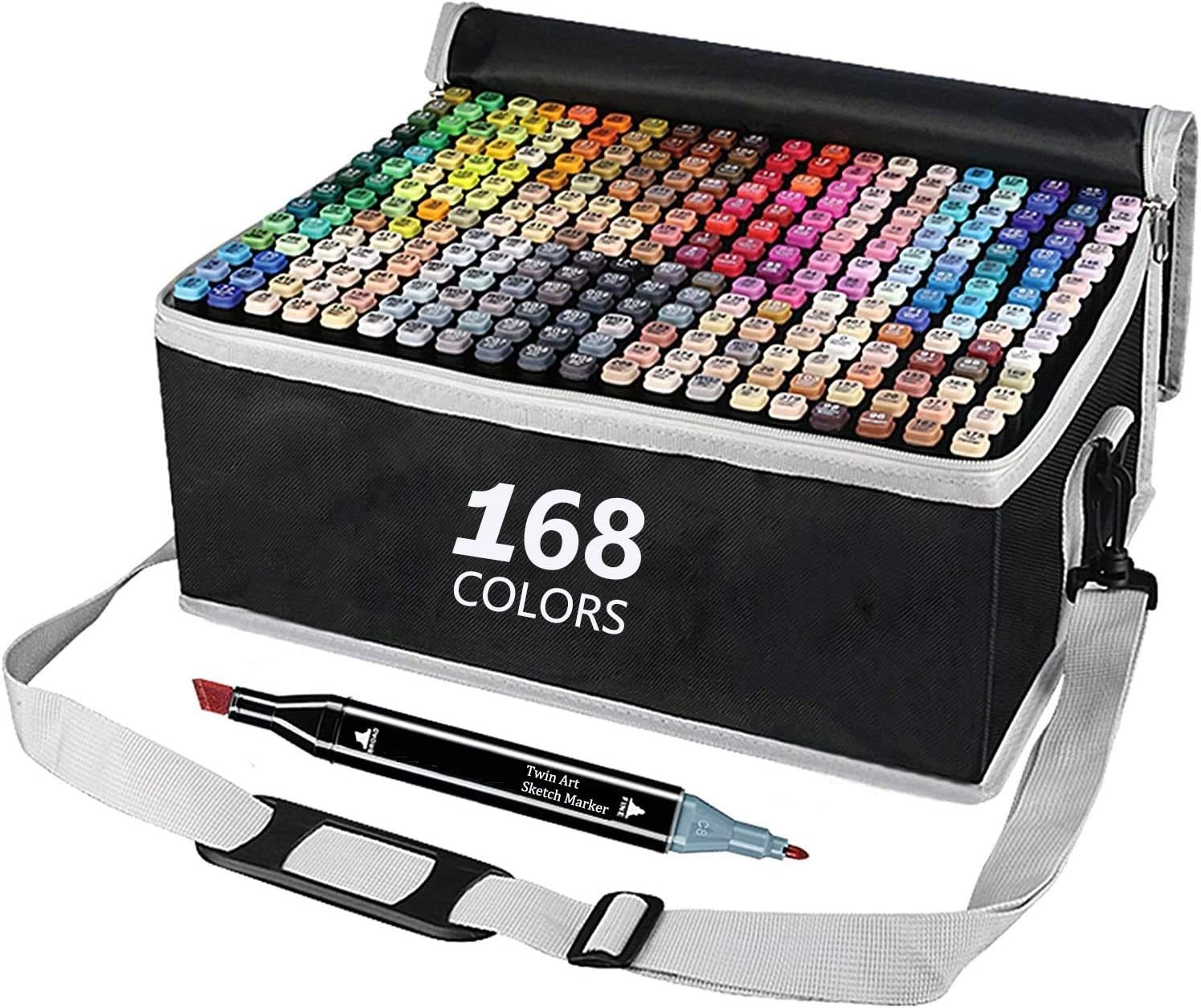 168 Colours Graffiti Pen Permanent Marker Pens Set for Adults and Chil