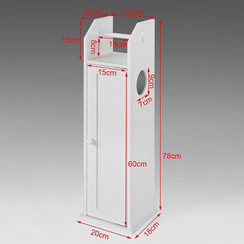 Compact MDF Toilet Paper Holder Cabinet with Storage Compact MDF Toilet Paper Holder Cabinet with Storage