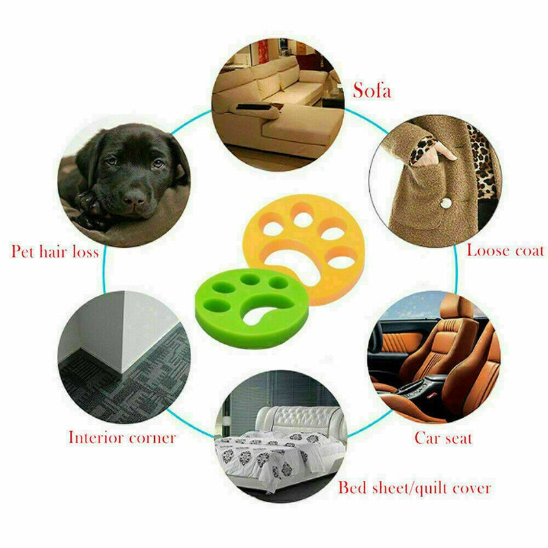 2Pcs Pet Hair Remover Floating Fur Catcher Laundry Lint Dog Cat Washin