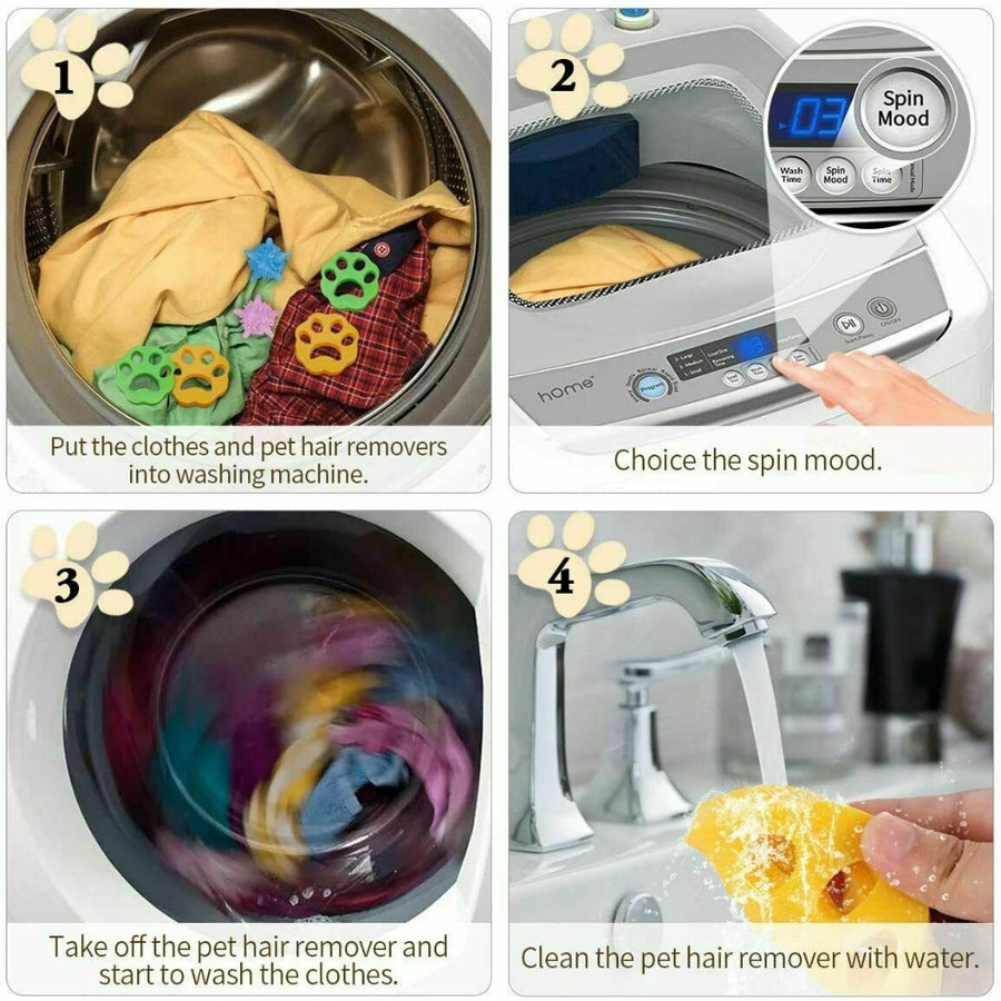 2Pcs Pet Hair Remover Floating Fur Catcher Laundry Lint Dog Cat Washin