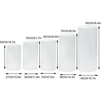 5PCS Round Plinth Cylinder Display Stand Pedestal Wedding Party Shop D