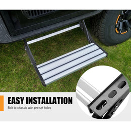 200KG Heavy Duty Caravan Step Folding Pull Out Portable RV Camper Trai