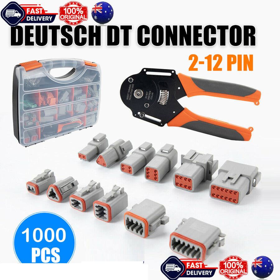1000PCS Deutsch DT Connector Plug Kit With Genuine Deutsch Crimp Tool