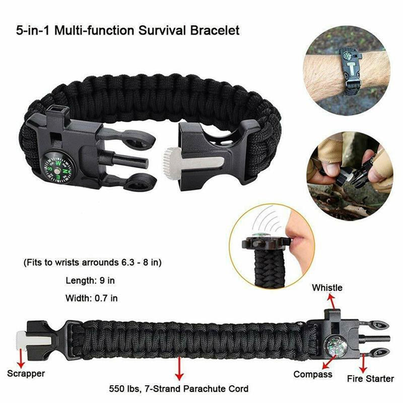 Tactical Emergency Survival Kit Outdoor Sports Hiking Camping SOS Tool