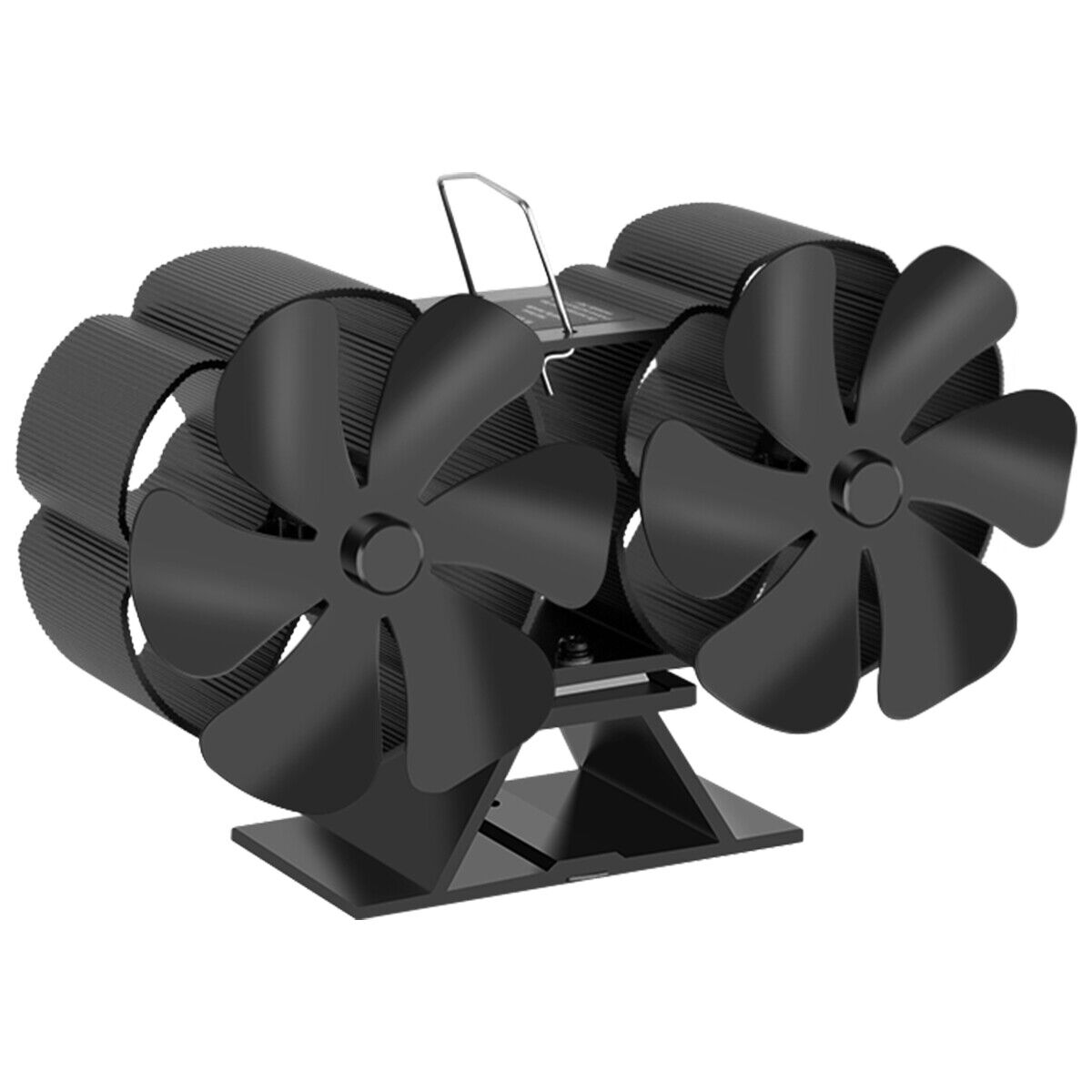 12Blade Fan Heat Self-Powered Wood Stove Top Burner Fireplace Silent E