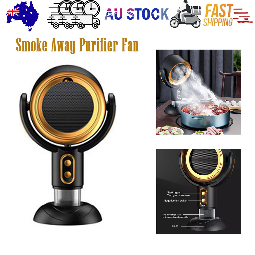 Portable Smoke Away Purifier Fan Smoke Fan for Indoor Cook Smoking wit