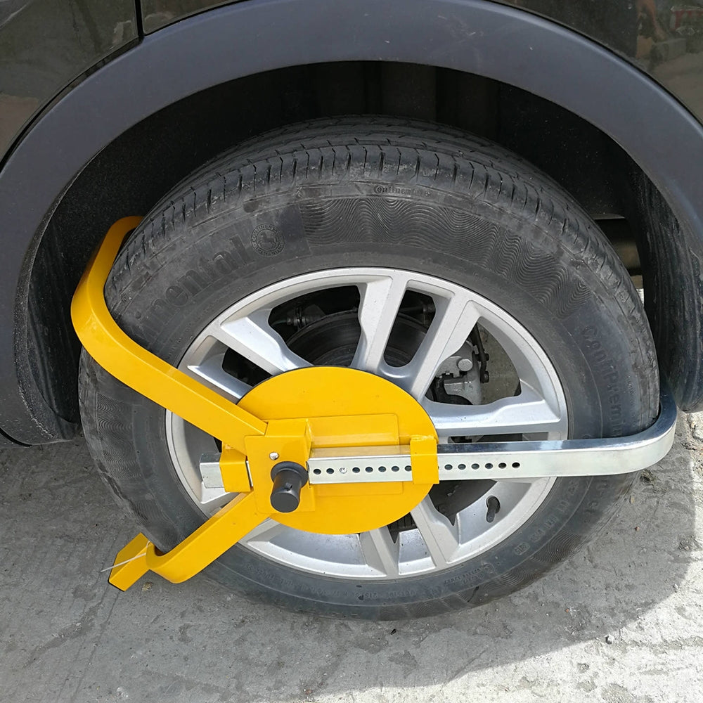 Heavy Duty Wheel Defender Lock Clamp Tyre Lock 13" 14" 15" Car Caravan