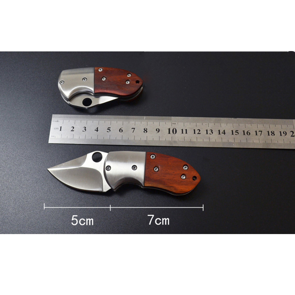 Small Mini Stainless Steel Folding Pocket Knife Keychain Blade Outdoor