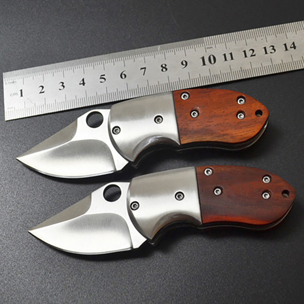 Small Mini Stainless Steel Folding Pocket Knife Keychain Blade Outdoor