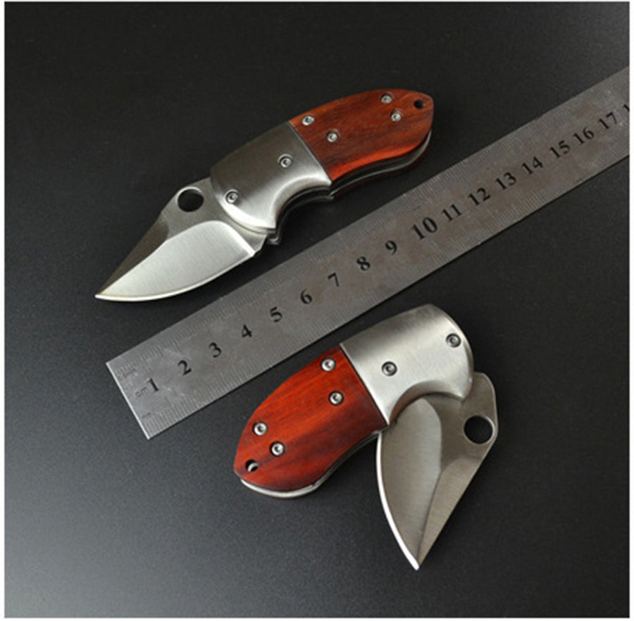 Small Mini Stainless Steel Folding Pocket Knife Keychain Blade Outdoor