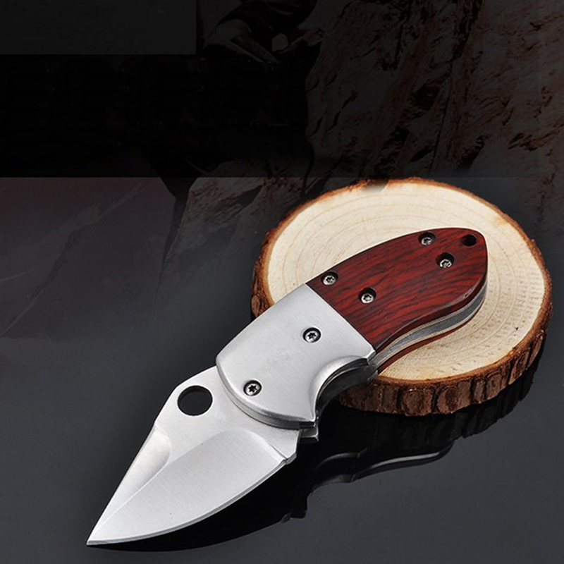 Small Mini Stainless Steel Folding Pocket Knife Keychain Blade Outdoor