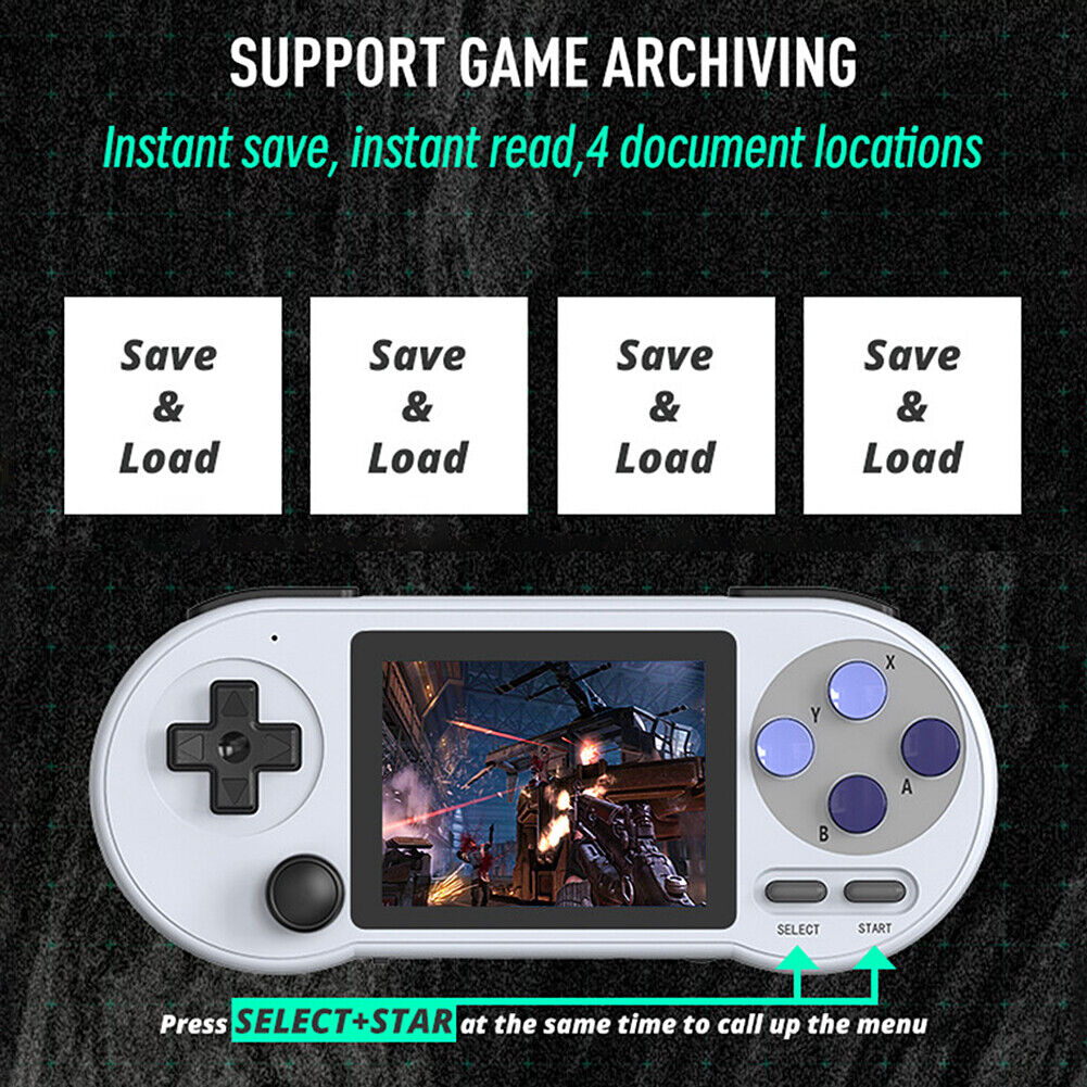 SF2000 3inch IPS Handheld Game Console Built-in 6000 Games Retro Games