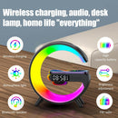 Black Smart G Lamp Night Light Bluetooth Speaker Wireless Charger LED