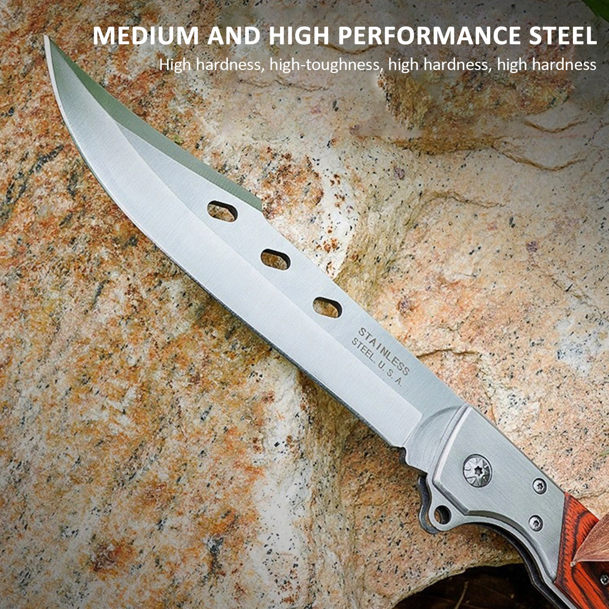 Outdoor Large Folding Knife Camping Fishing Pocket Hunting Knife Survi