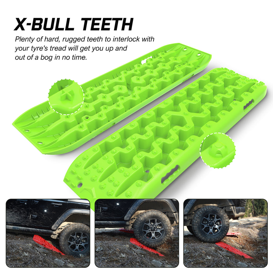 X-BULL Recovery tracks Boards 10T 2 Pairs Sand Mud Snow With Mounting