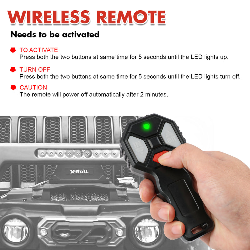 X-BULL 2x Wireless Winch Remote Control 12 Volt Handset Switch 150ft 4