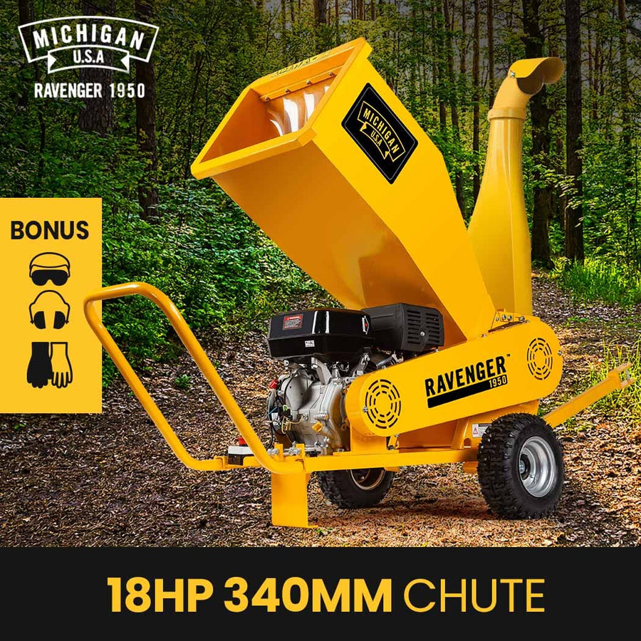 Ravenger 1950 18HP Petrol Wood Chipper Towable Tree Mulcher