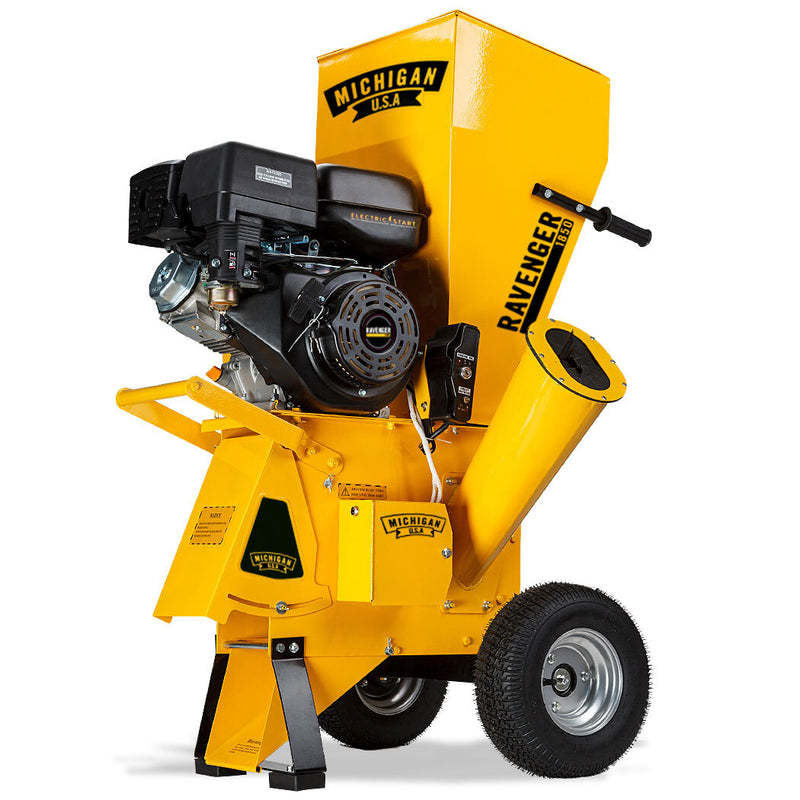 MICHIGAN 18HP 420cc Petrol Commercial Wood Chipper, Electric Key Start