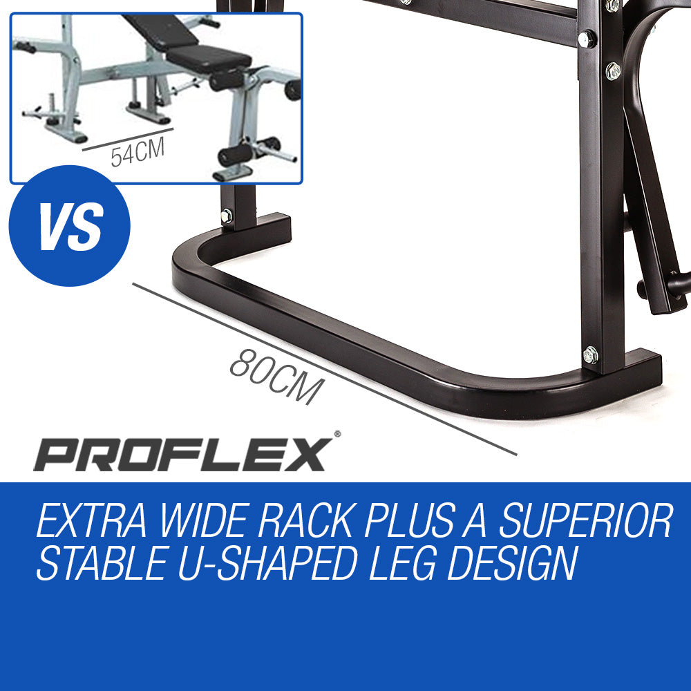 PROFLEX 7in1 Weight Bench Press Multi-Station Home Gym Leg Curl Equipm