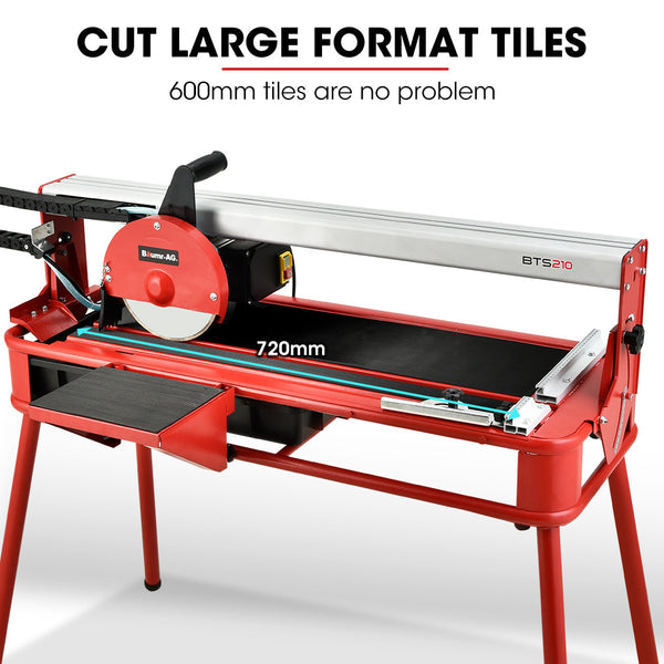 BTS210 720mm Electric Tile Saw Cutter 800W Wet Cut with Extension Tabl
