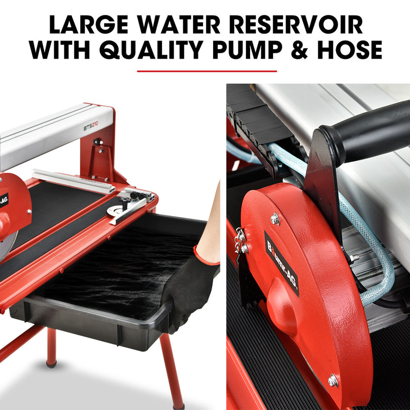 BTS210 720mm Electric Tile Saw Cutter 800W Wet Cut with Extension Tabl