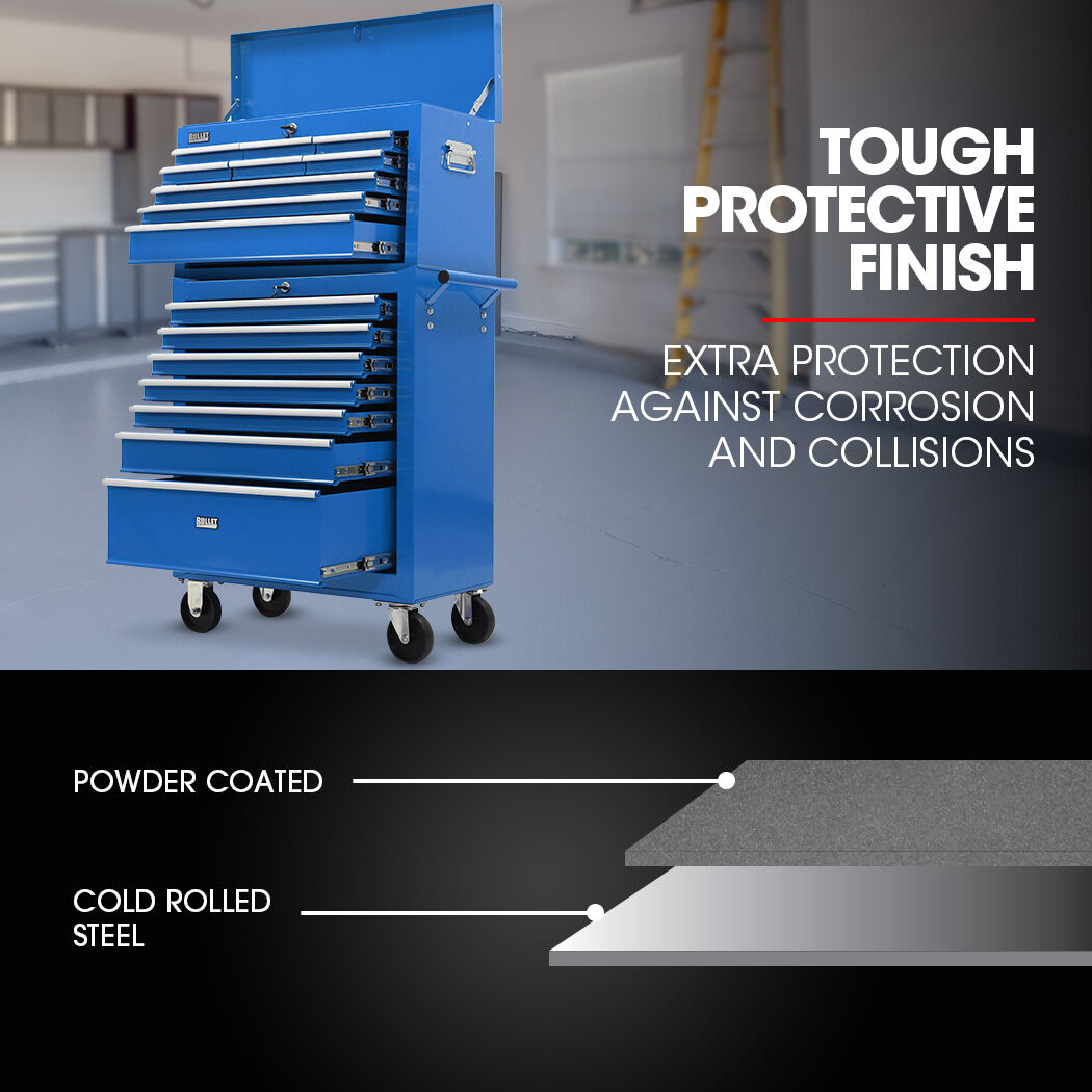 BULLET 16 Drawer Tool Box Cabinet Chest Storage, Toolbox Garage Organi