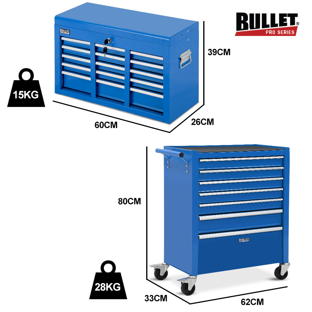 BULLET 16 Drawer Tool Box Cabinet Chest Storage, Toolbox Garage Organi