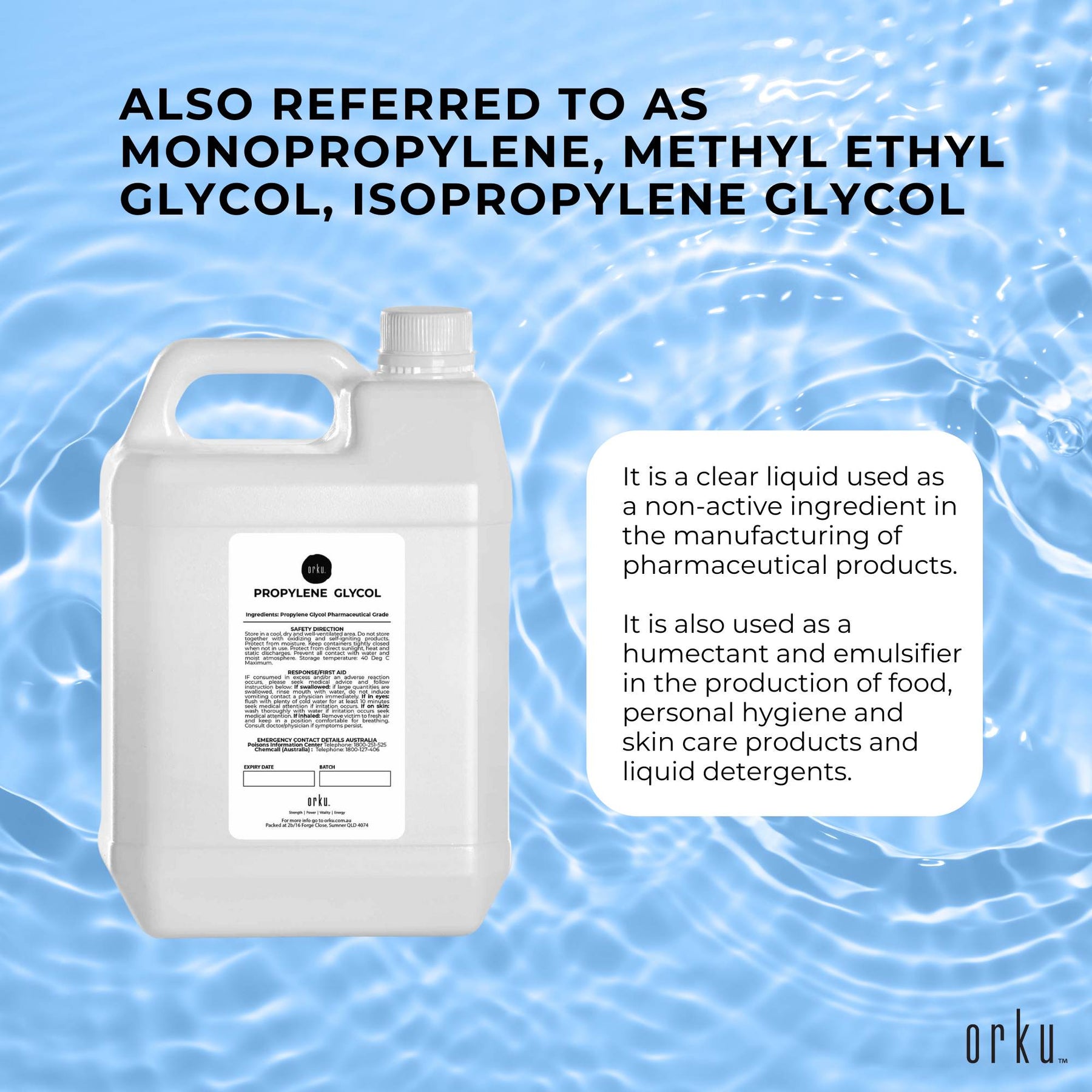 5L Propylene Glycol BP USP 99.9% Pure Pharmaceutical Food Grade Monopr