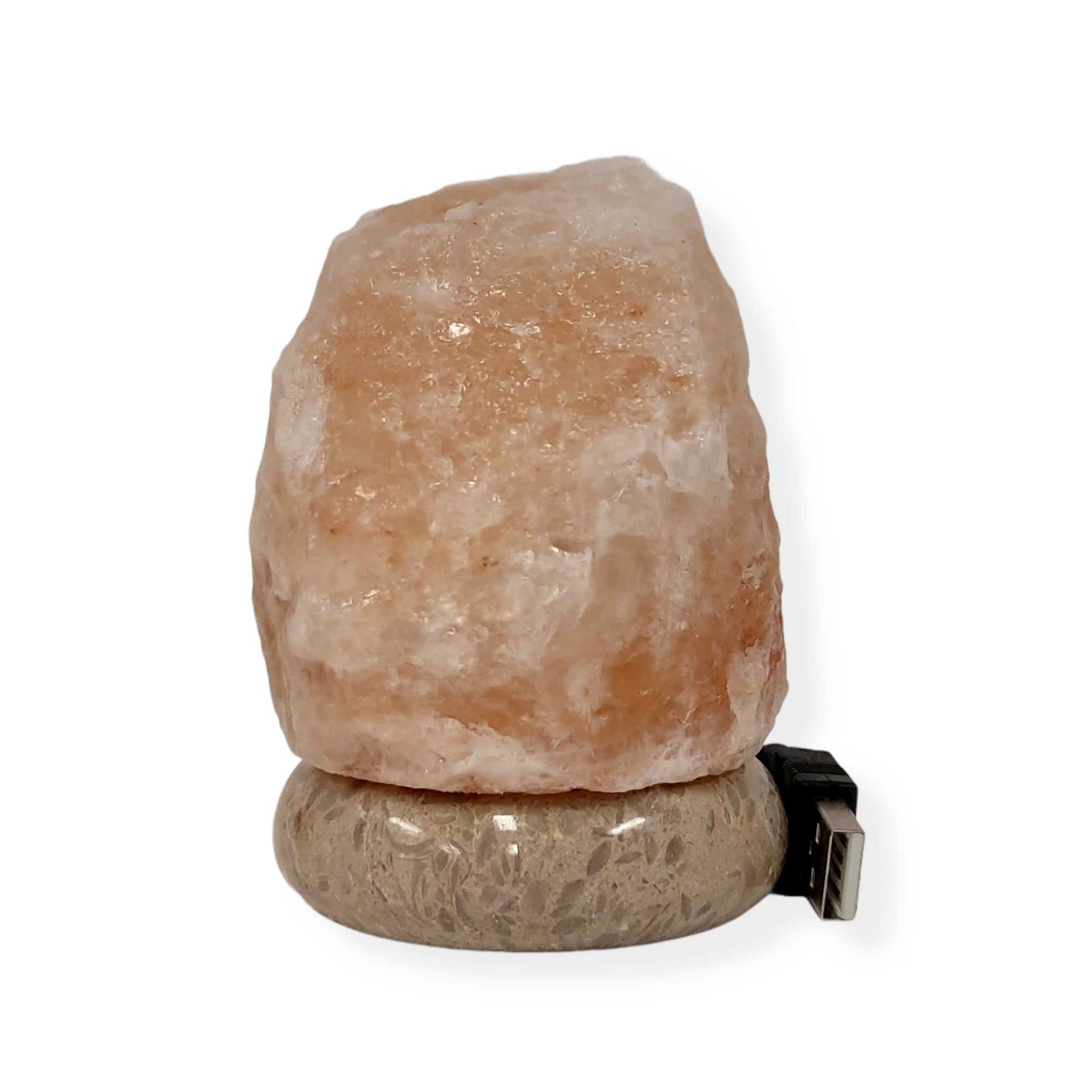 USB Colour Changing Salt Himalayan Lamp - Natural Shape Pink Rock LED