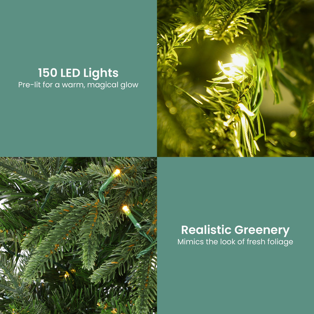Christabelle 1.2m Prelit Everglow Fir Christmas Tree with 150 LED Ligh