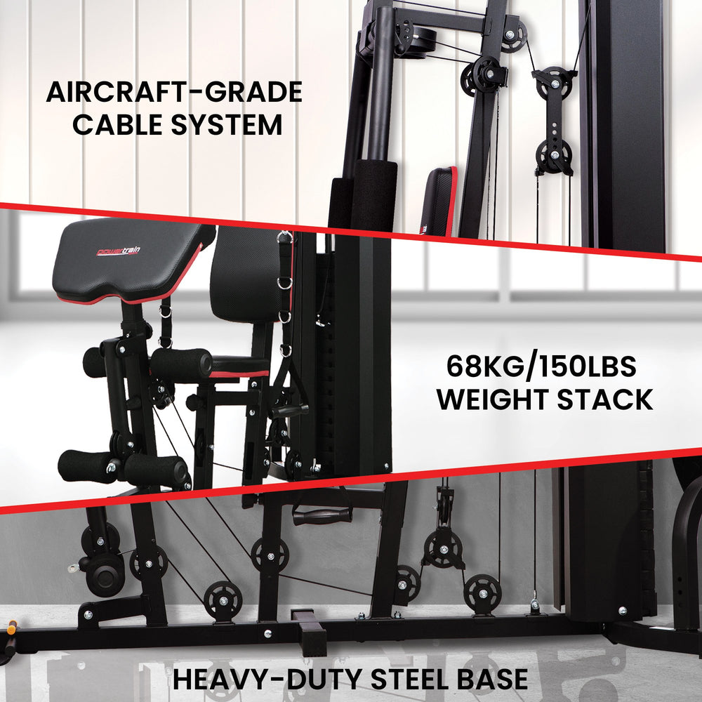JX-89 Multi-Station Home Gym 68kg Weight Cable Machine