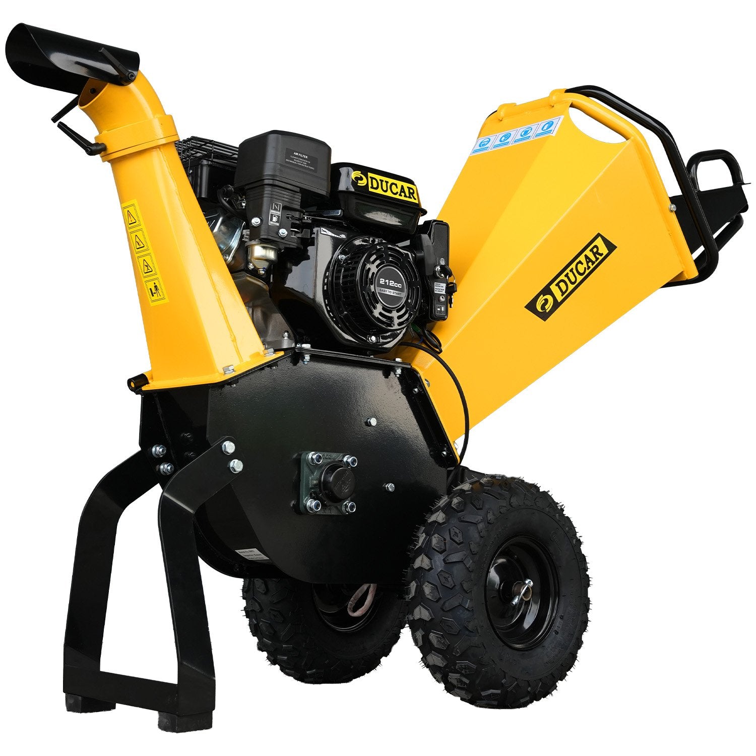 Ducar 70p 3600 Rpm Yellow Black Wood Chipper Shredder Mulcher Grinder