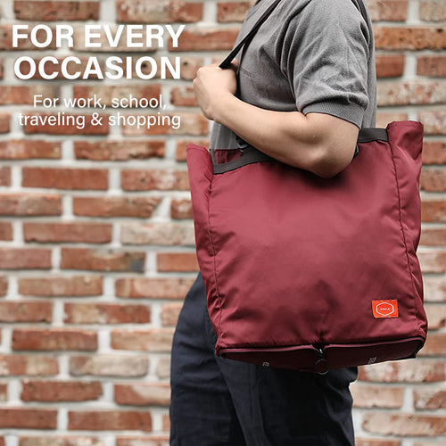 Shopper Bag Tote Bag Foldable Travel Laptop Grocery Nylon KO-SHOULDER