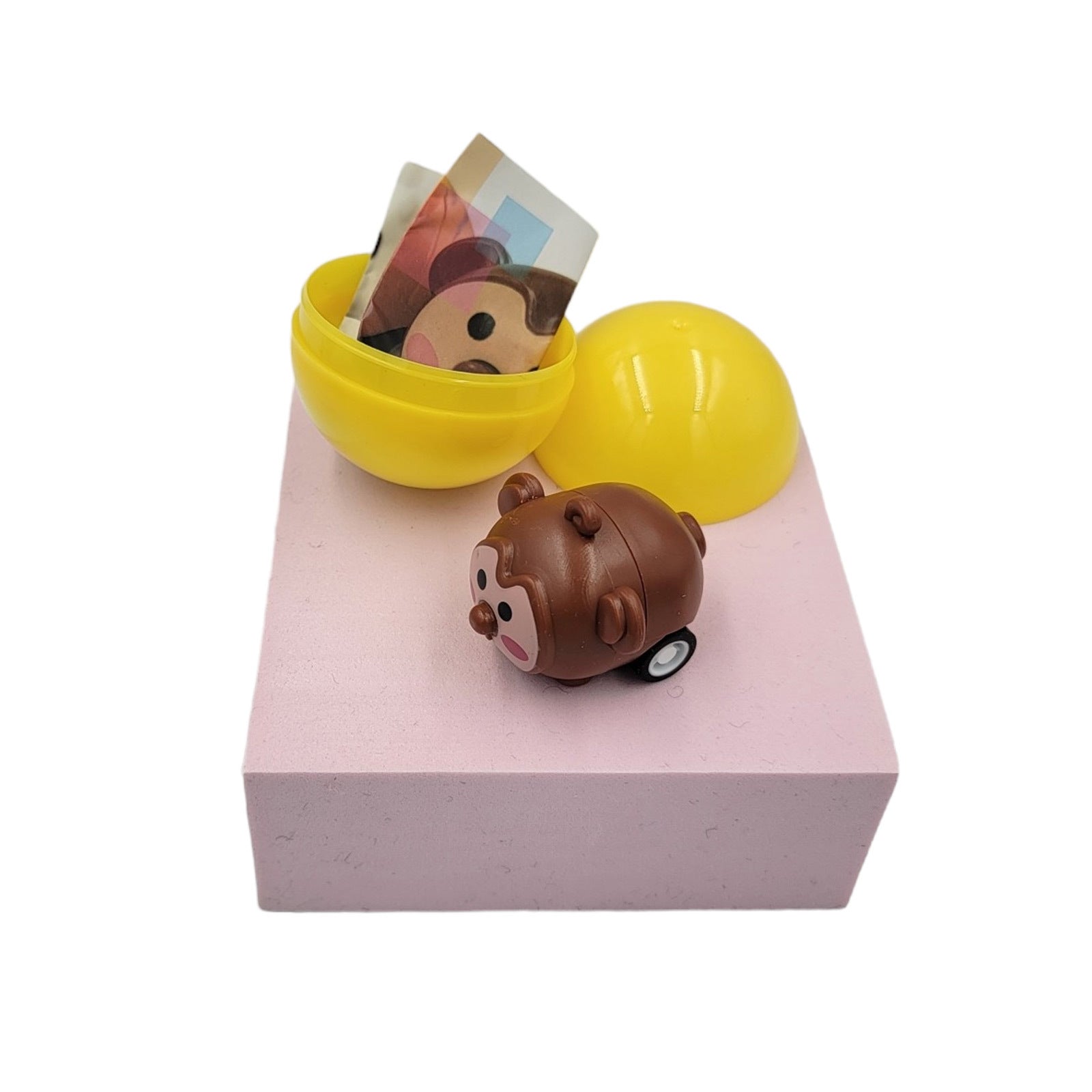 40X Cute Animal Pull Back Car Toy Capsules 50mm Collectible Gacha in D