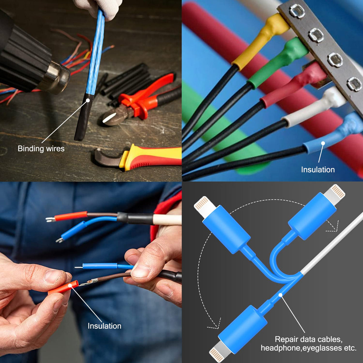2m Polyolefin Shrink Tube 1/8" 3mm 2:1 Ratio Heat Shrink Tubing Sleevi