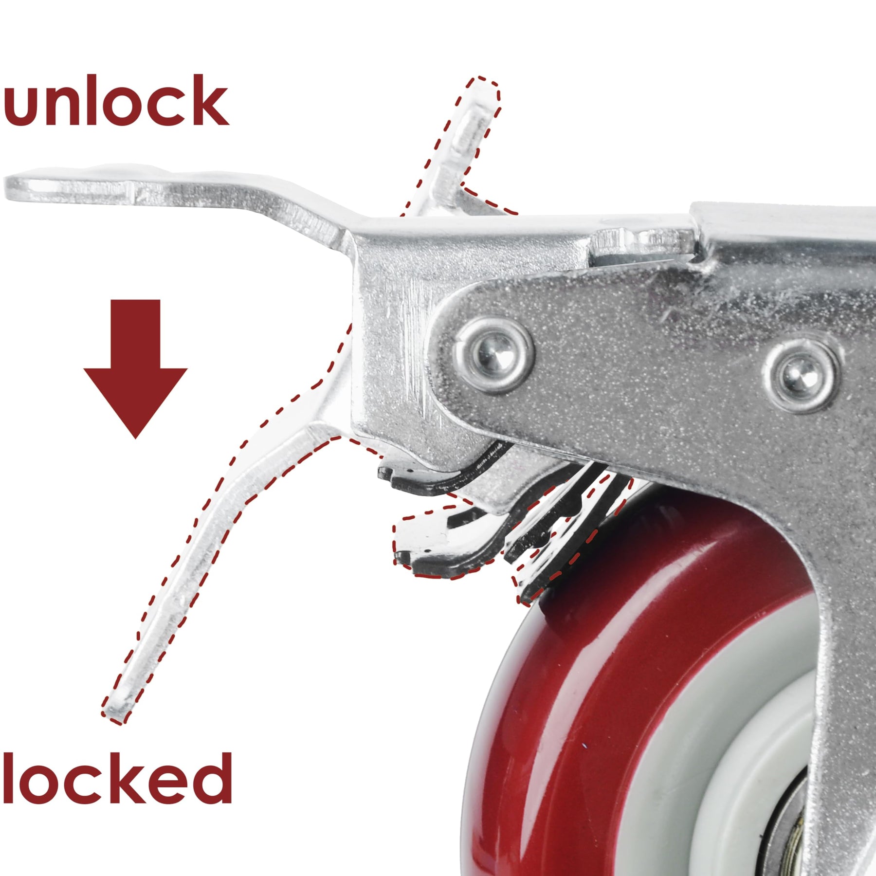 4 inch Heavy Duty Casters Lockable Caster Wheel Swivel Casters Castor