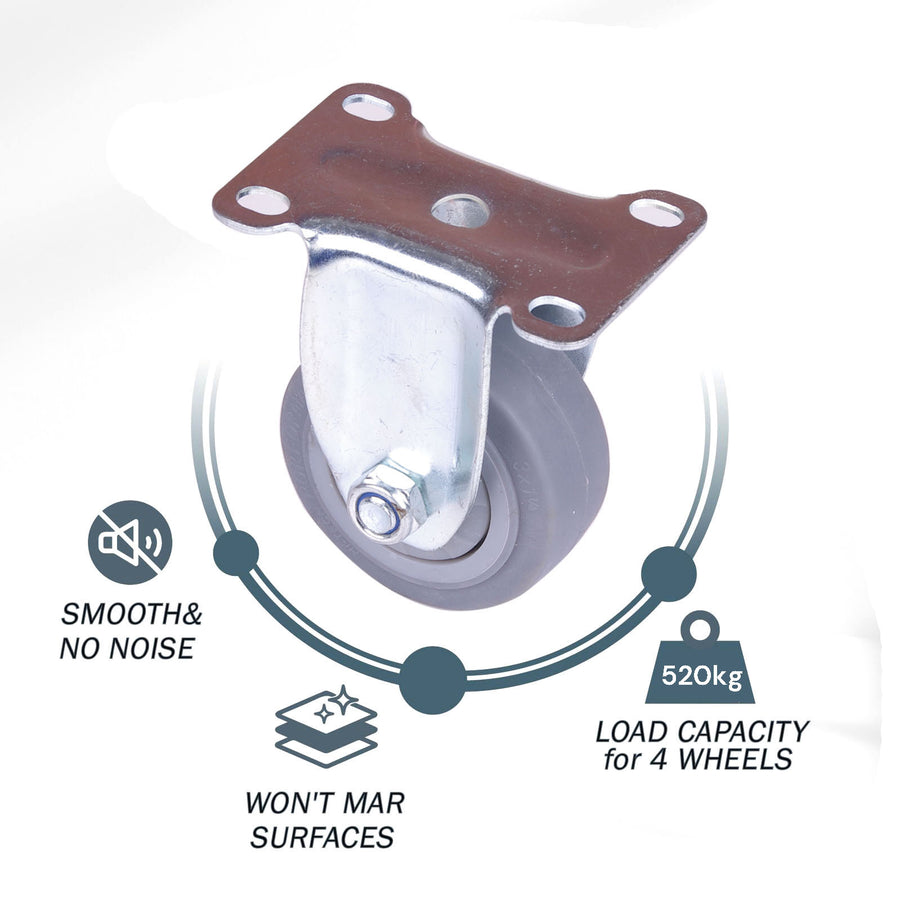 4x 4 inch Heavy Duty Swivel Brake Locking Caster Castor Wheels Casters