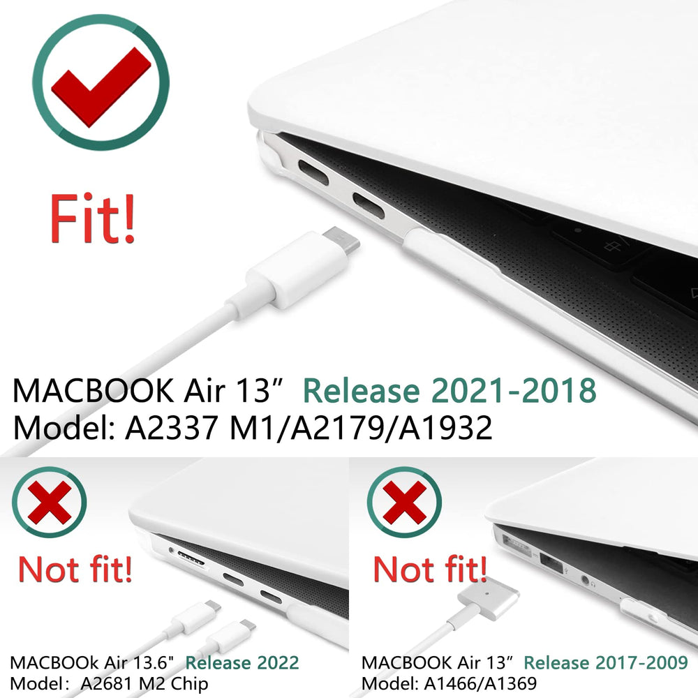 MacBook Air 13 Inch Case 2020 2019 2018, A1932, A2179, A2337 Shell Cas