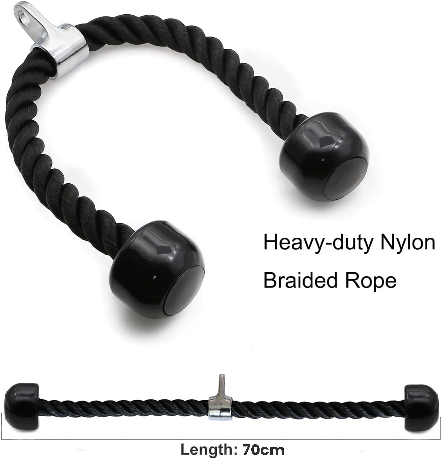 Tricep Rope Fitness Gym Pulley Pull Down Rope Cable Machine Attachment