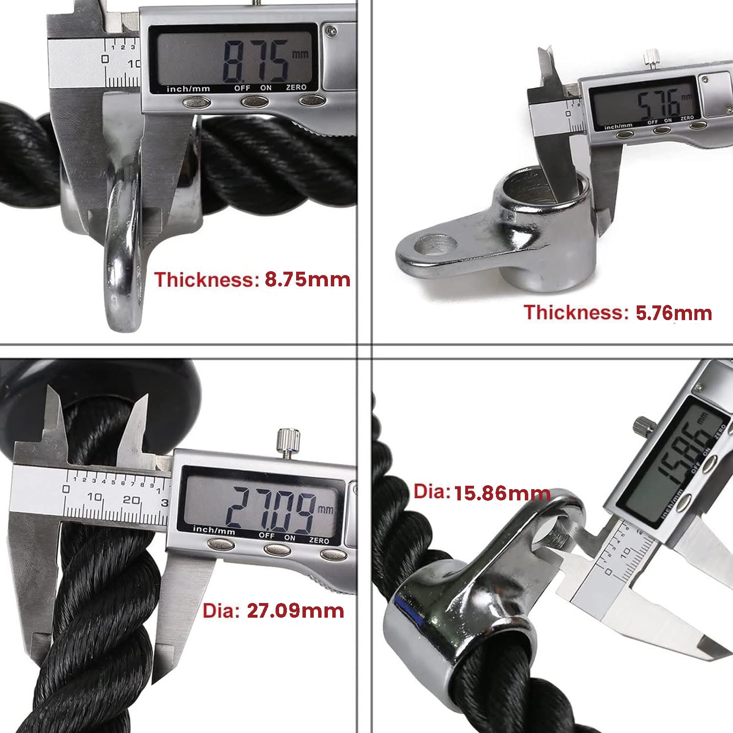 Tricep Rope Fitness Gym Pulley Pull Down Rope Cable Machine Attachment