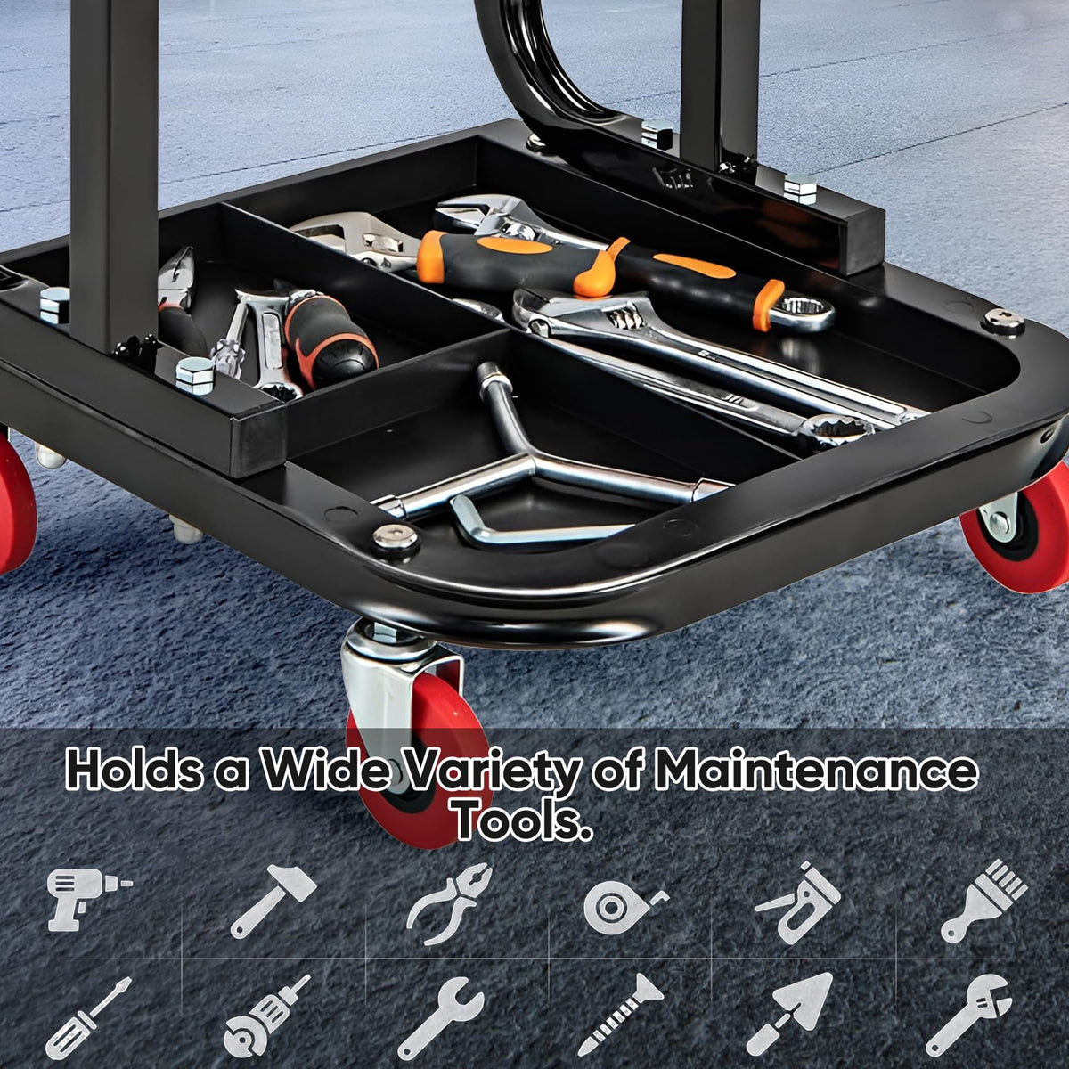 Garage Roller Seat Car Creeper Seat with Tool Tray Storage for Garages