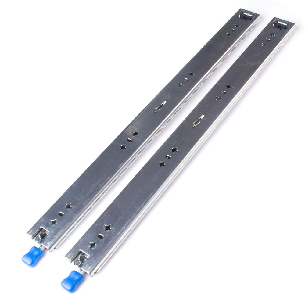 26in Pair 150KG Heavy Duty Drawer Slides Rails Runners Locking Ball Be