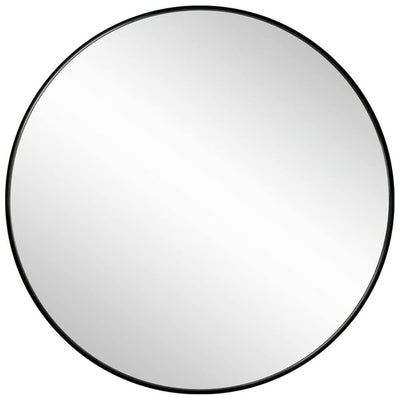 Slim Design 50CM Black Bathroom, Living Room, Hallway Mirror Round Mir