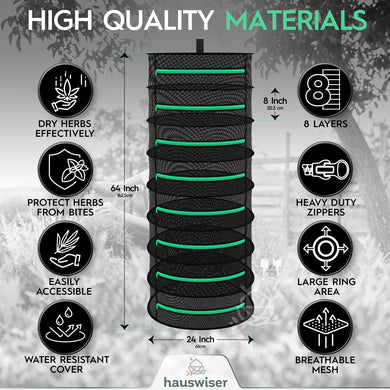 8-Layer 162cm Foldable Herb Vegetable Fruit Drying Dehydrating Rack Me