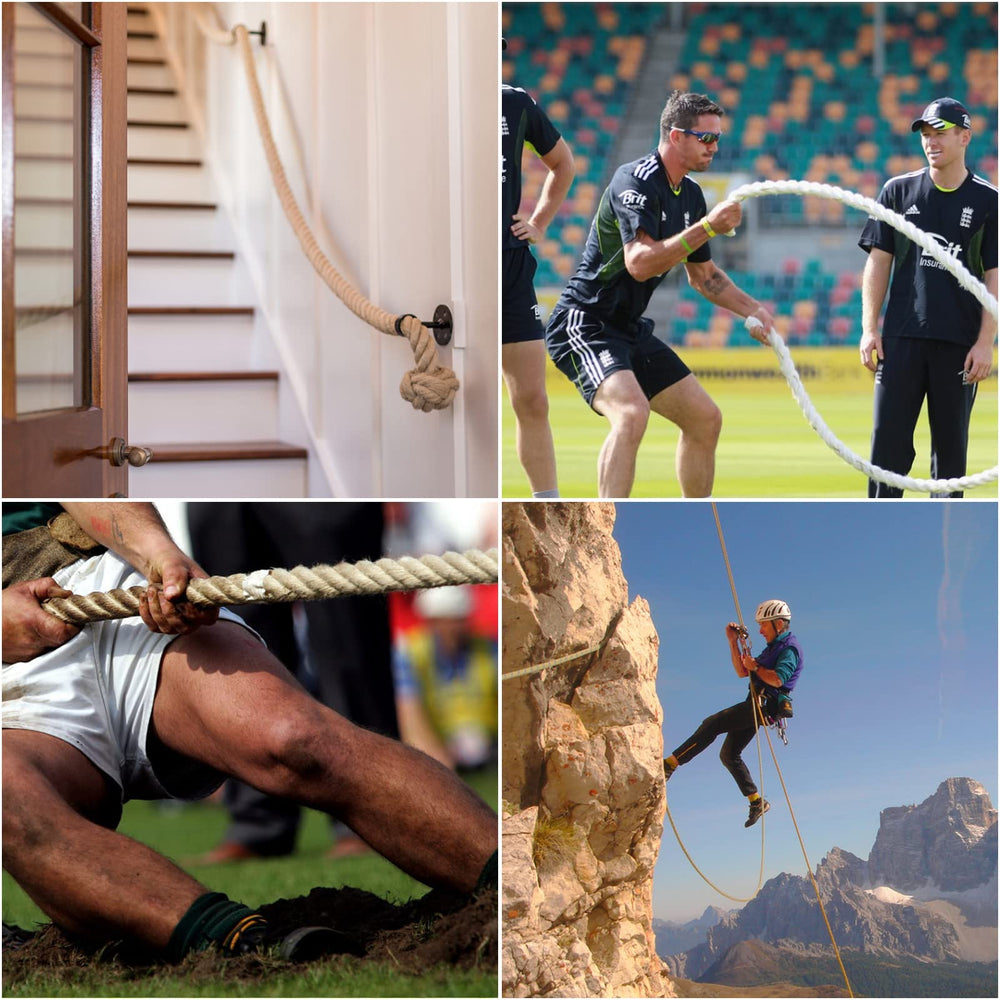 10m Sisal 40mm Rope Natural Twine Cord Thick Jute Hemp Manila Crafting